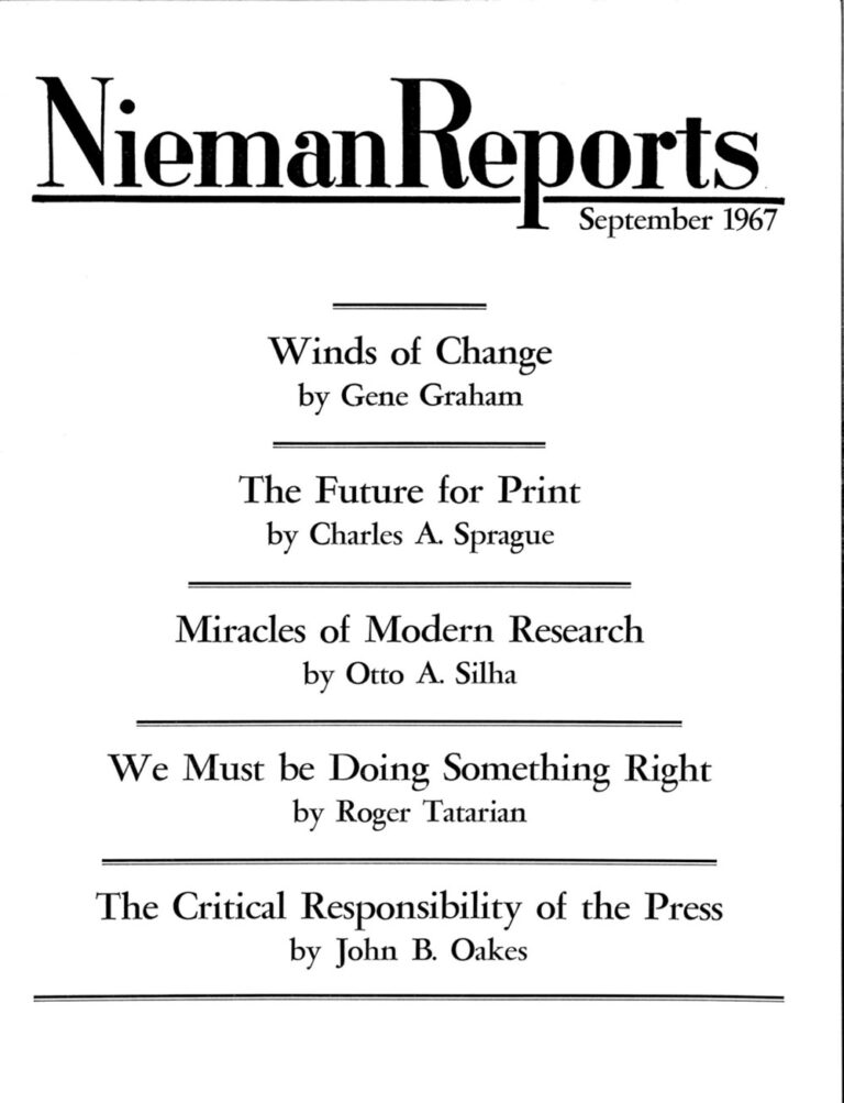 Fall 1967 Archives - Nieman Reports